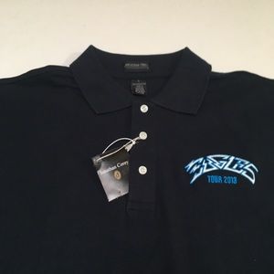 Jonathan Corey | Shirts | New Eagles 23 Tour Blue Embroidered Polo ...